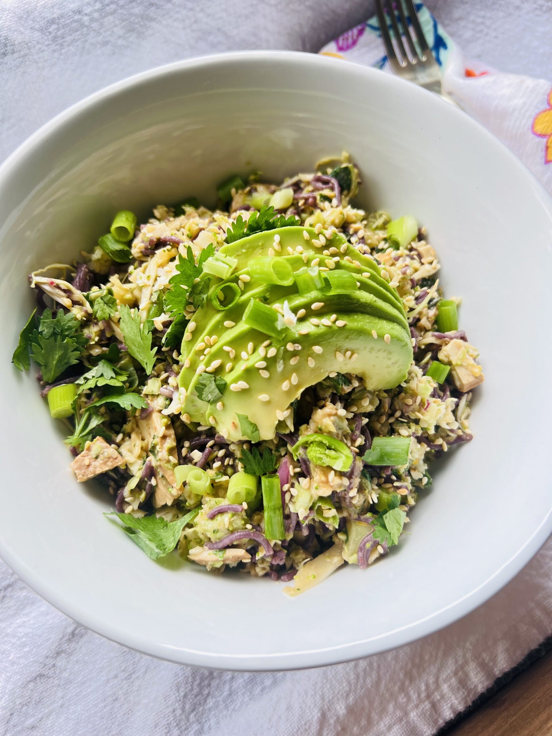 Crunchy Chopped Asian Tofu & Cabbage Slaw - Chef Ellen